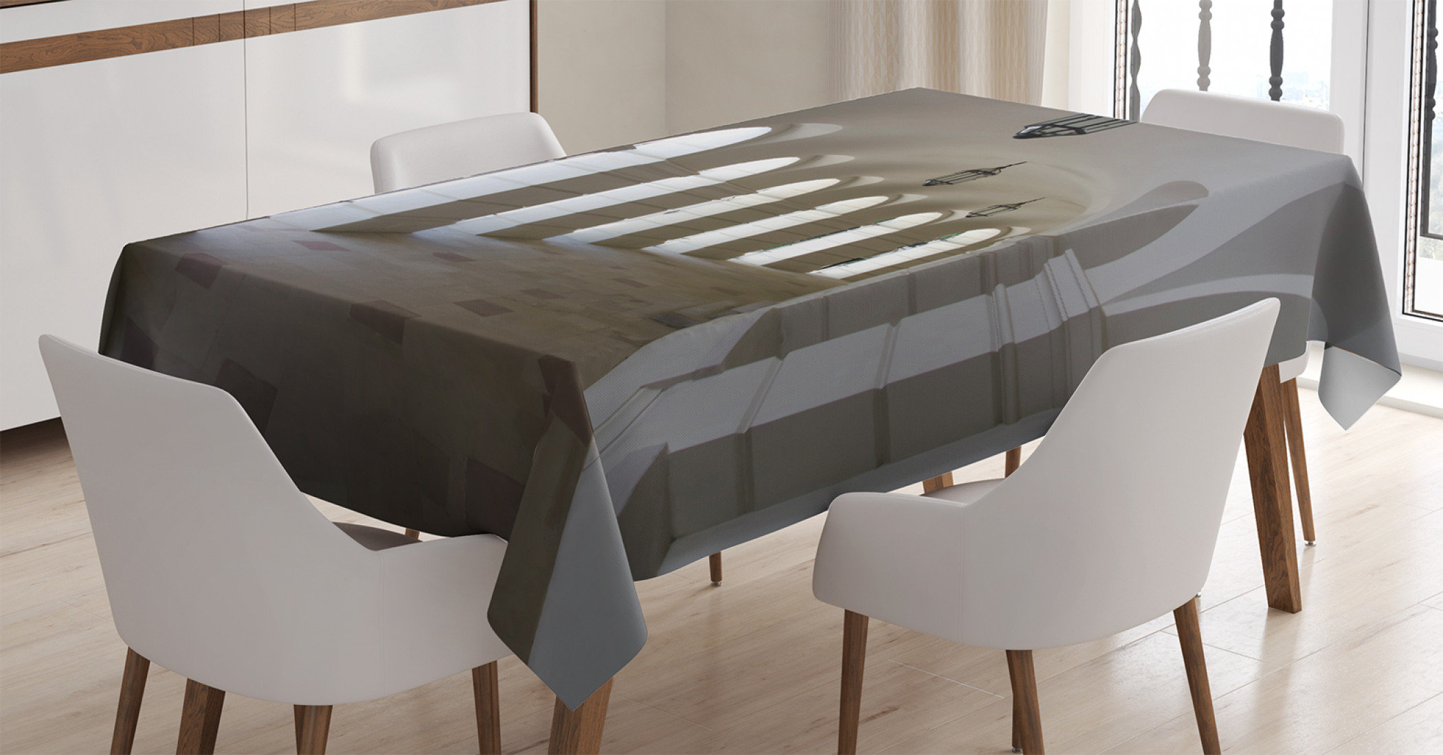 East Urban Home Ambesonne Medieval Tablecloth, Medieval Buildings ...