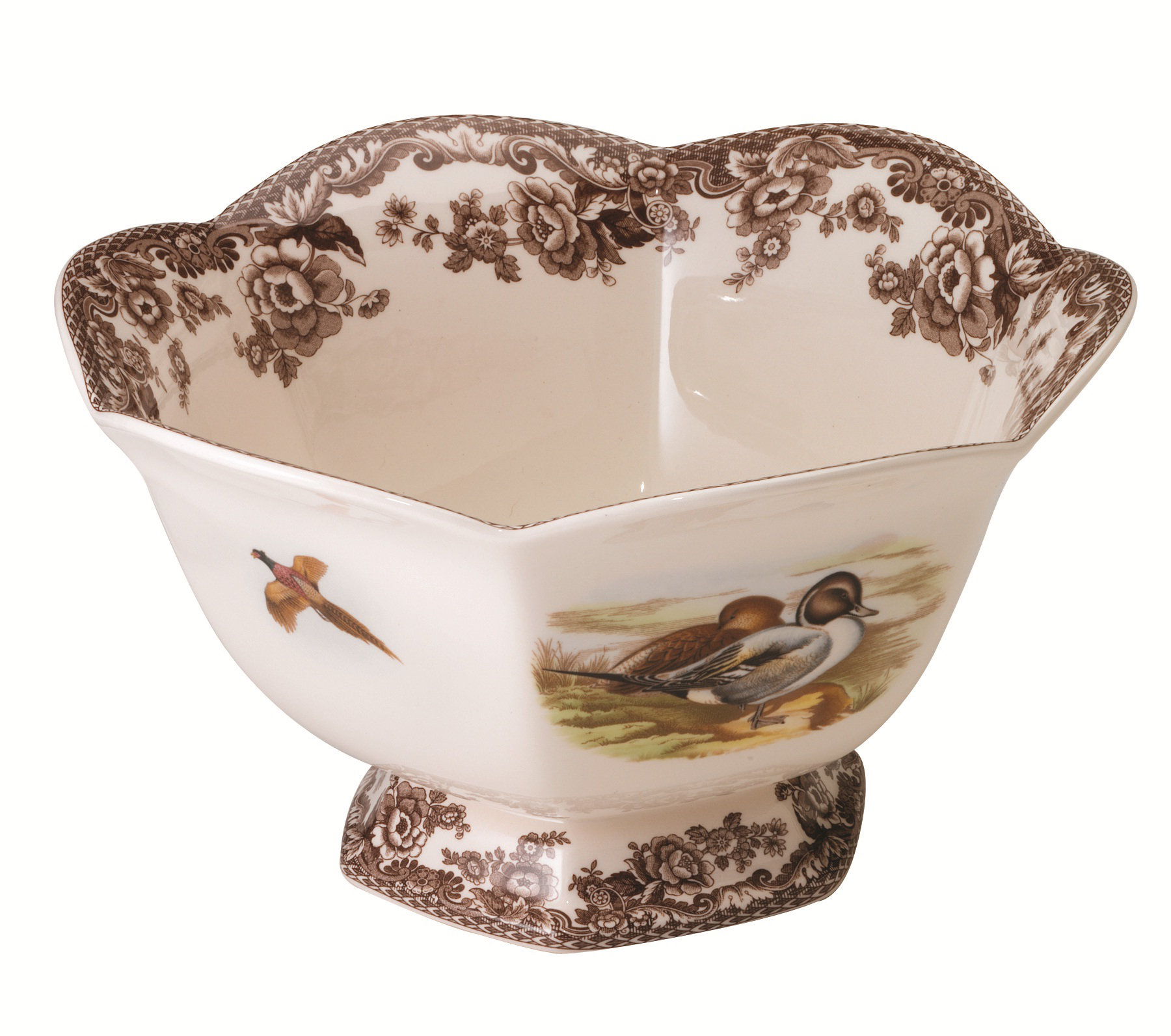 Spode Woodland Hexagonal Footed Bowl 8.5" & Reviews | Wayfair