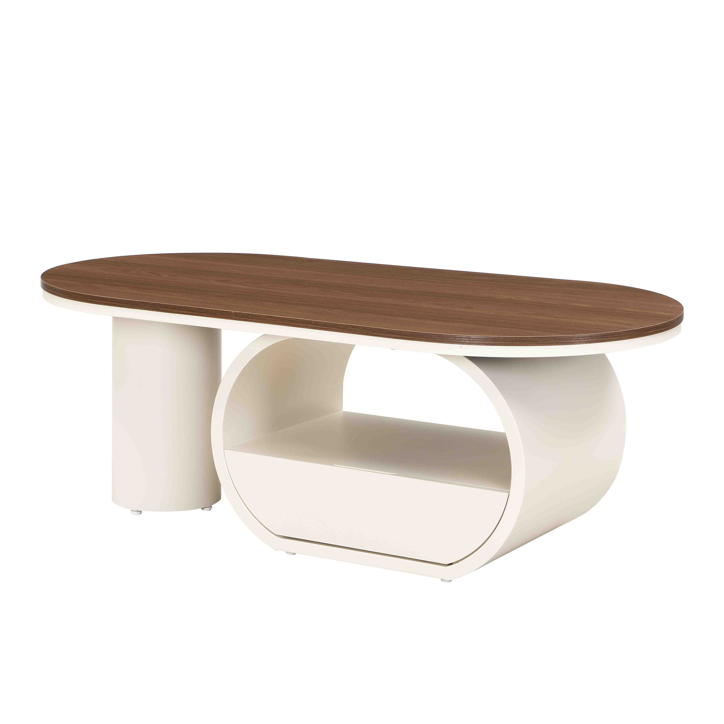 Orren Ellis 47.24'' Oval Coffee Table | Wayfair