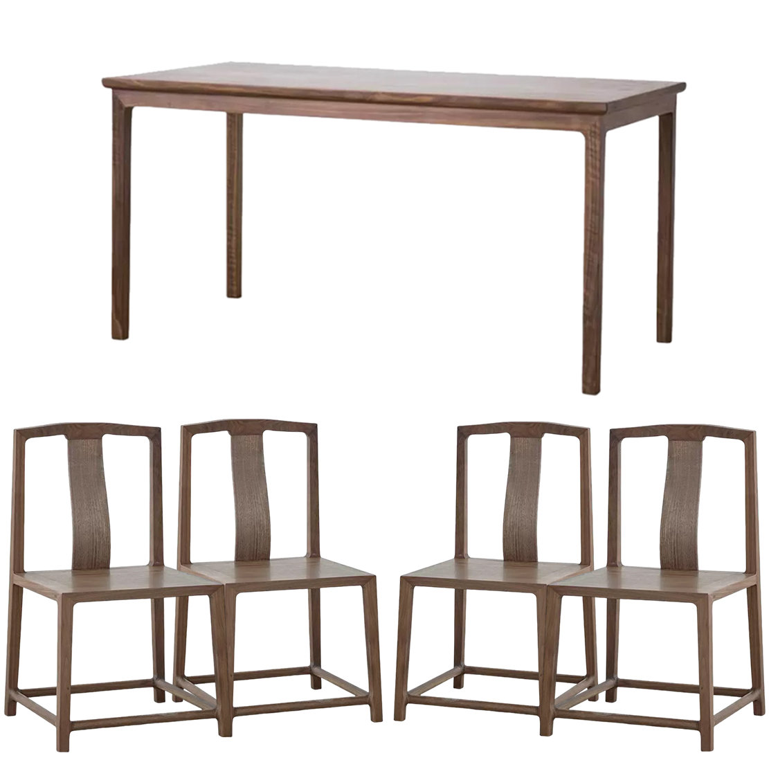 Table Treasures.e Walnut Rectangular 31.49'' W Dining Set | Wayfair