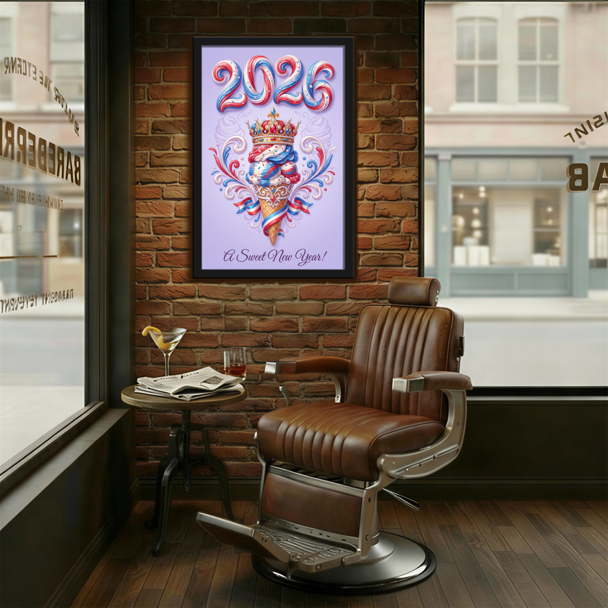Everly Quinn Fashion Sweet Ice Cream Crown 2026 New Year Design ...