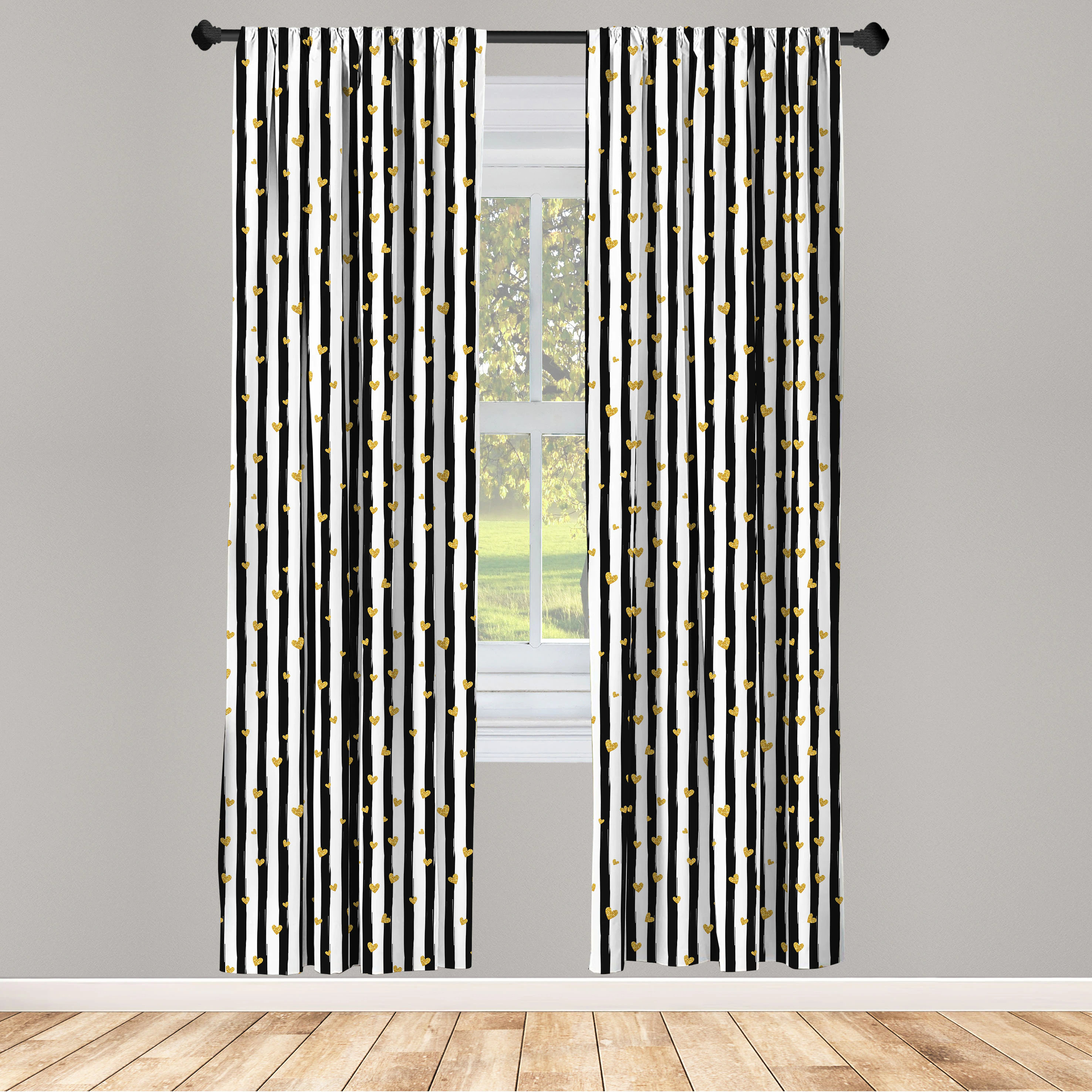 East Urban Home Chanetta Microfiber Semi-Sheer Curtain Pair | Wayfair