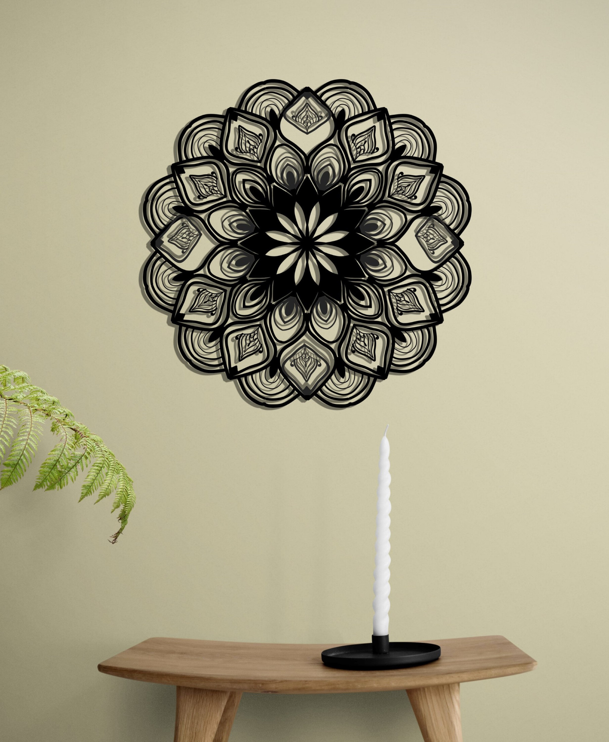 Bungalow Rose Metal Mandala Abstract Wall Hanging Décor, Creative ...