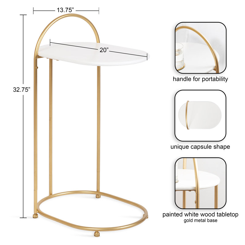 Mercer41 Capsule Wood and Metal C-Table | Wayfair