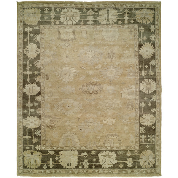 Madison Couture Rugs Wool Ikat Area Rug in Tan | Perigold