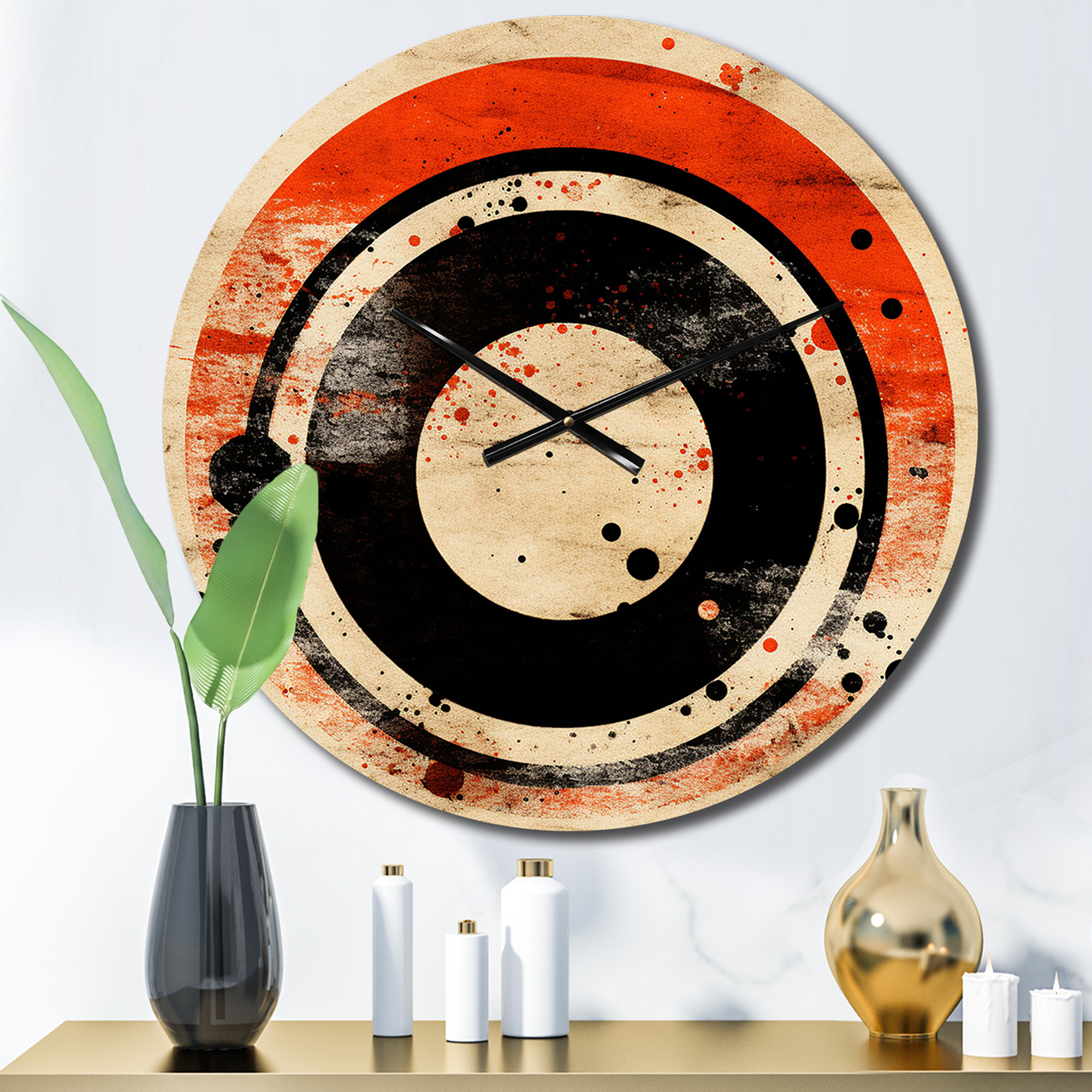 Design Art Inner Knowing Retro Circle Art IV - Modern Midcentury Wall ...