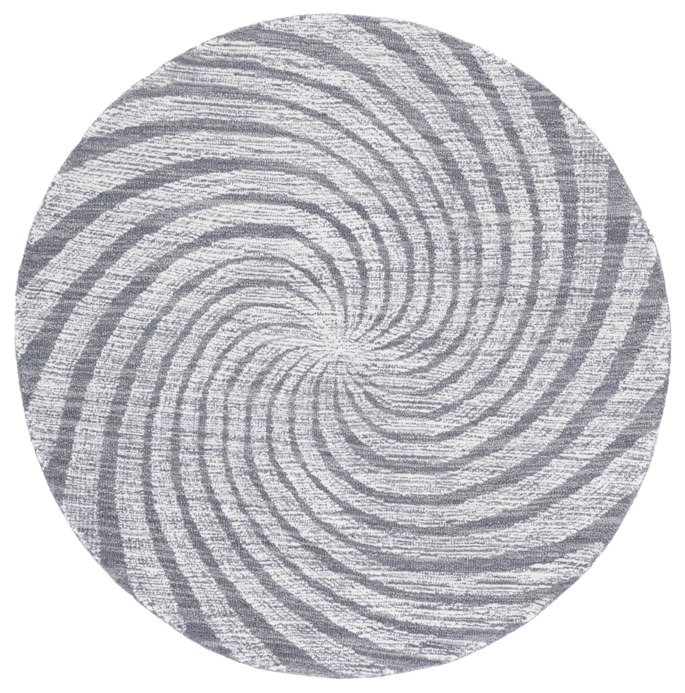 Ivy Bronx Novelty 201 80% Wool; 20% Cotton Spiral Rug | Wayfair