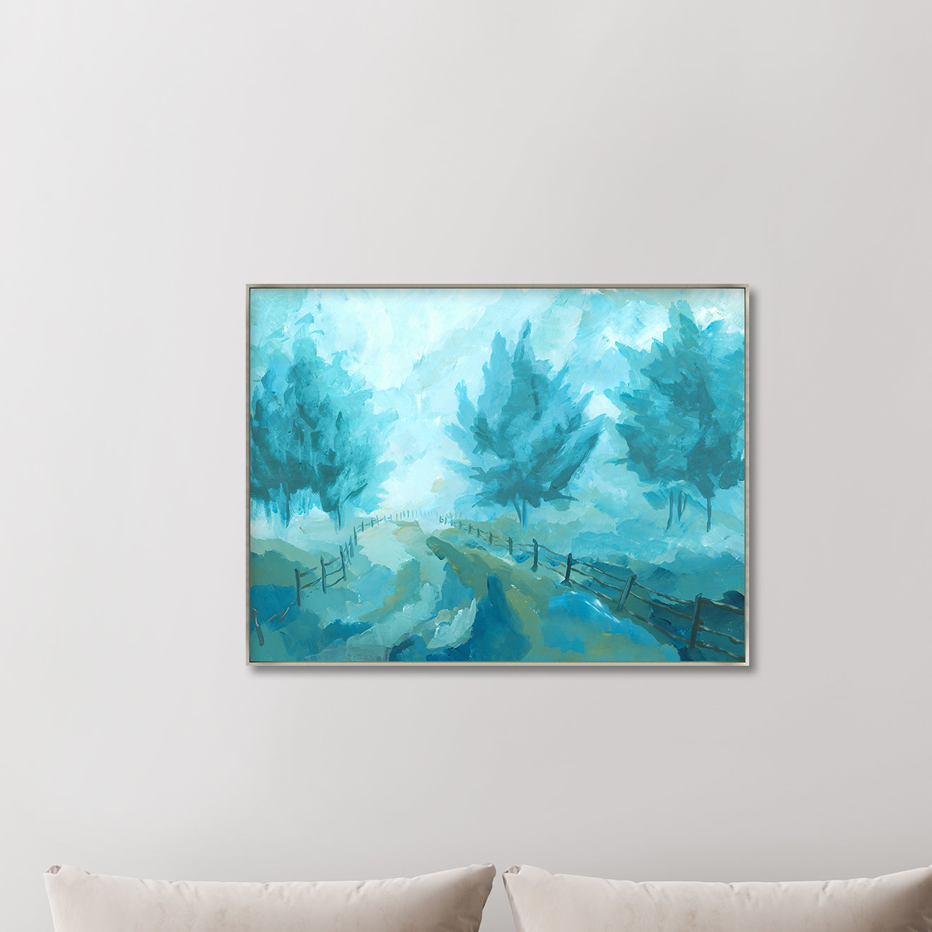 Chelsea Art Studio Hillside Path by Ryan Brown - Floater Frame Painting ...