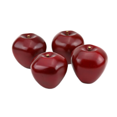 Murano Art Collection Hand Painted Red Wooden Apples | Wayfair