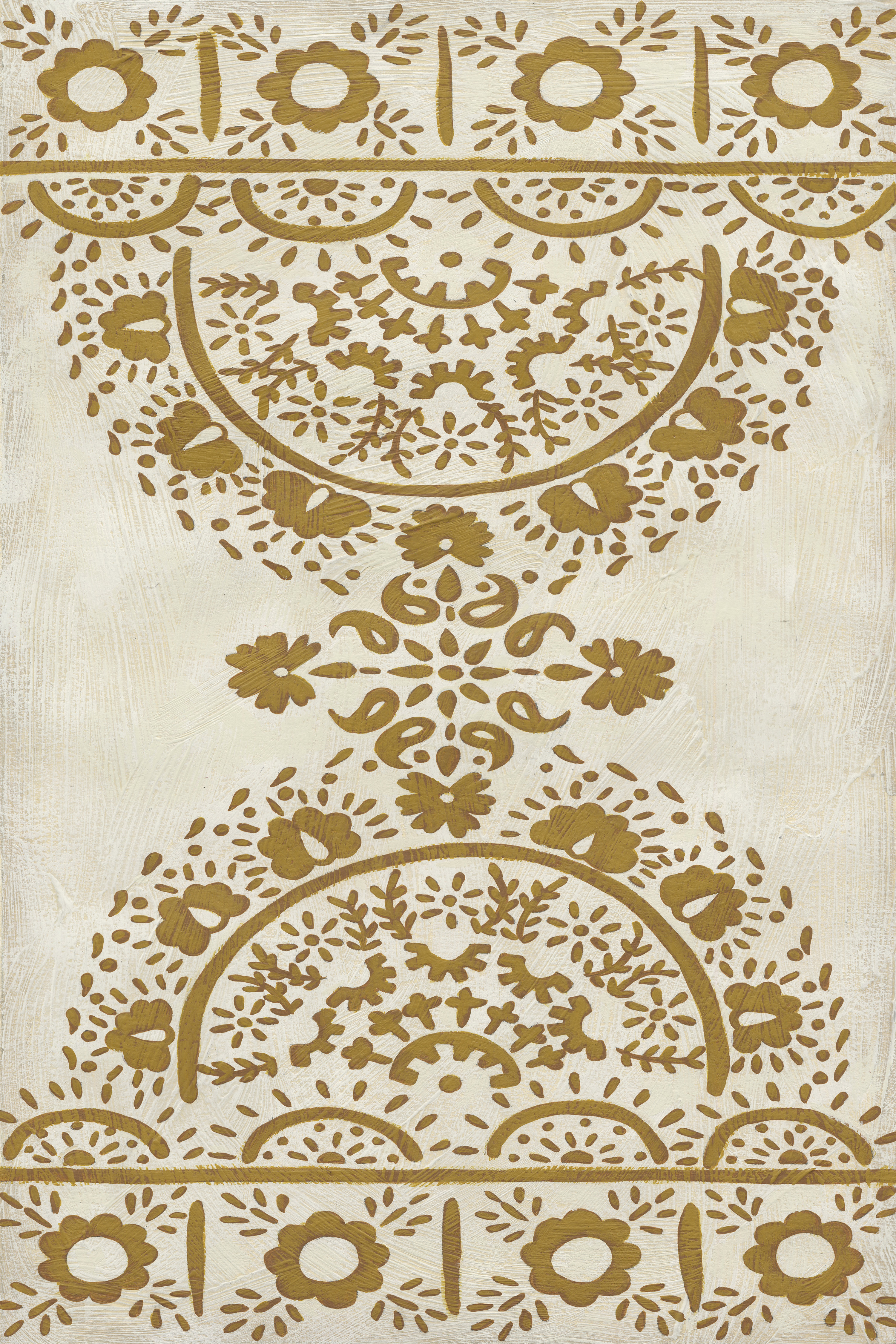 Latitude Vive Ochre Embroidery I - Wrapped Canvas Art Prints | Wayfair ...