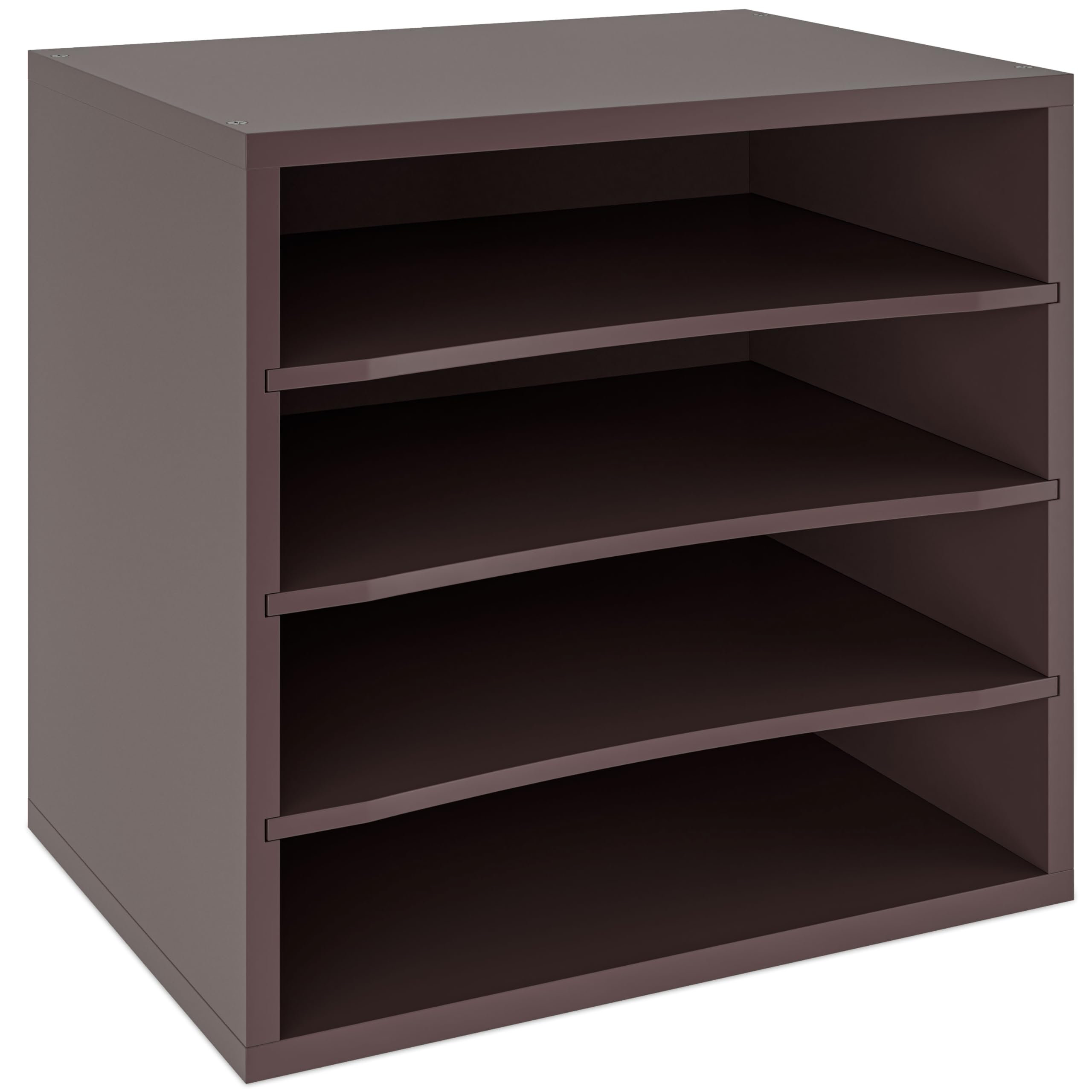 RILVIX 4-Tier Stackable Wood Desk Organizer, Adjustable Mail Sorter ...