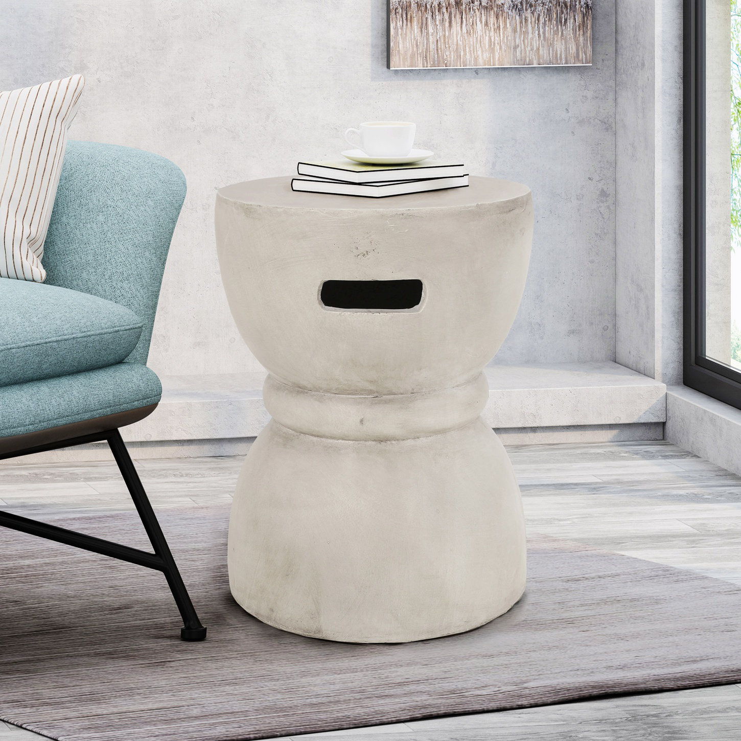 Wrought Studio Avrian Concrete Top End Table - Wayfair Canada