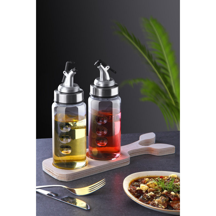 East Urban Home Glass Oil & Vinegar Cruet Set | Wayfair