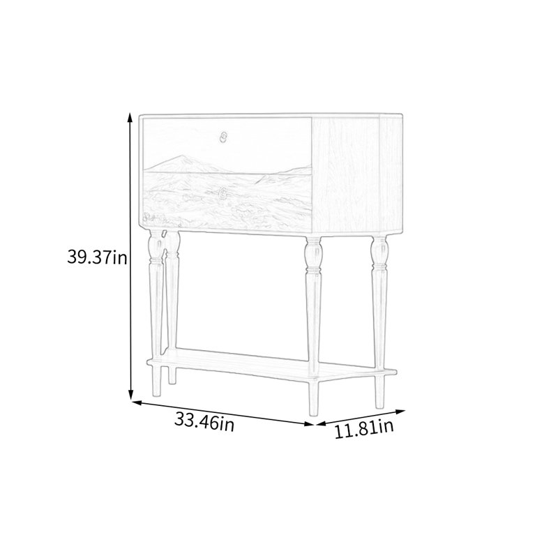 DURBIL Solid Pine Storage Cabinet with Spacious Drawers | Wayfair