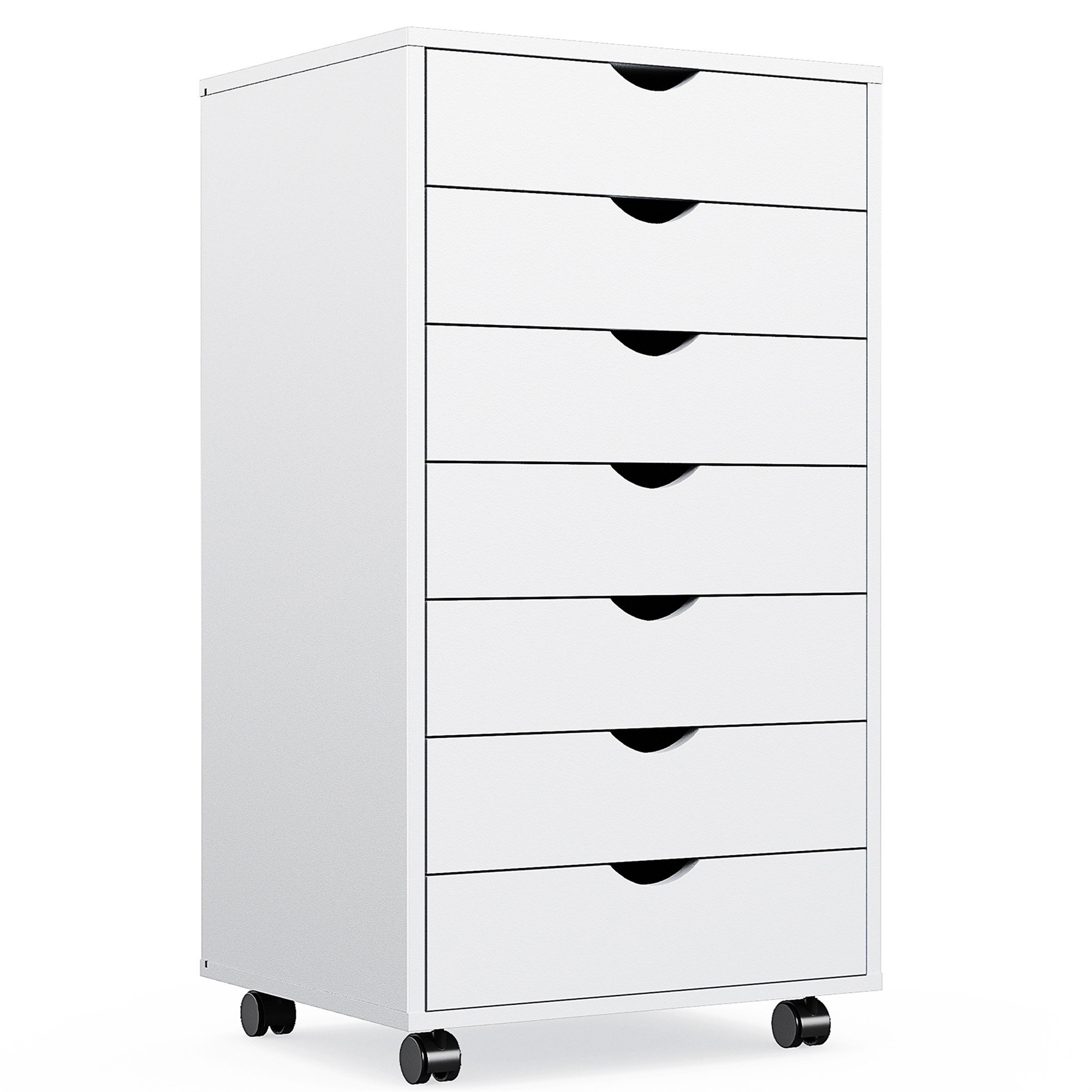Ebern Designs Sweetcrispy 7 Drawer Chest - Storage Cabinets With Wheels ...