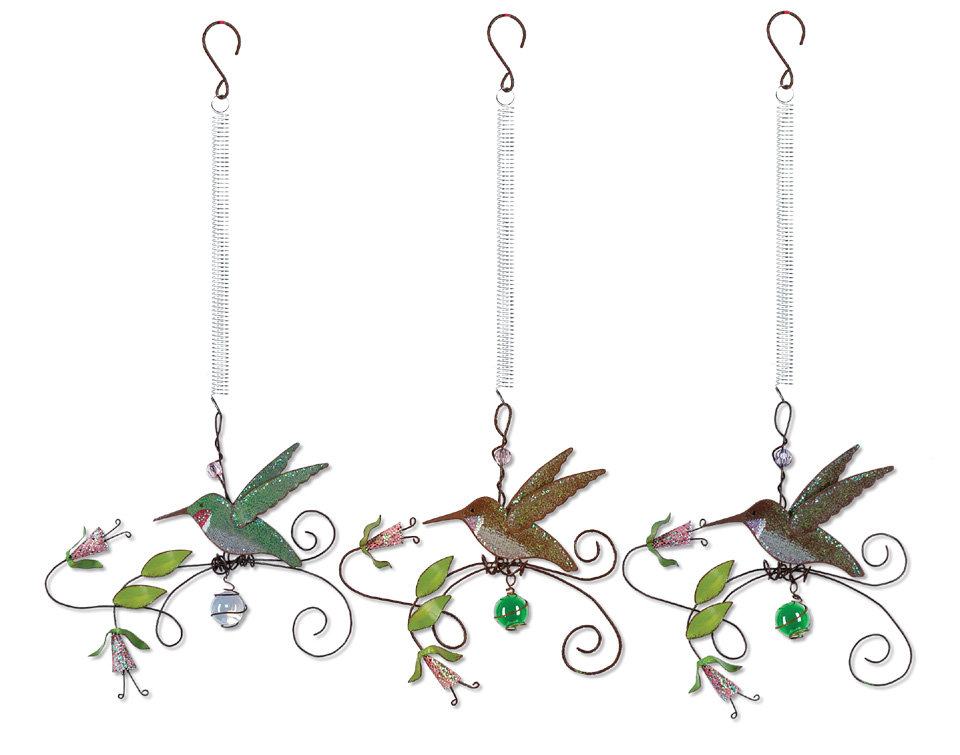 The Holiday Aisle® Tickenham Hummingbird Bouncy Figurine | Wayfair