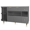 Mercer41 Zakary Rotating Storage Cabinet With 2 Doors And 2 Drawers ...