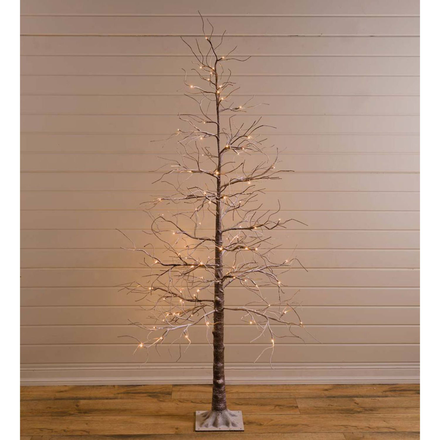 Evergreen Enterprises, Inc 6' H Indoor/Outdoor Snowy Lighted Birch Tree ...