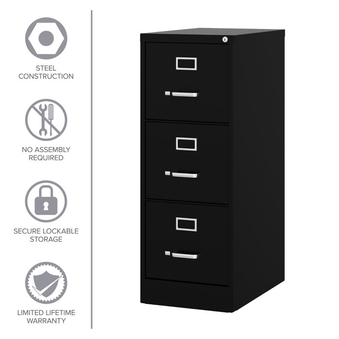 Inbox Zero 15'' Wide 3 -Drawer Steel File Cabinet & Reviews | Wayfair