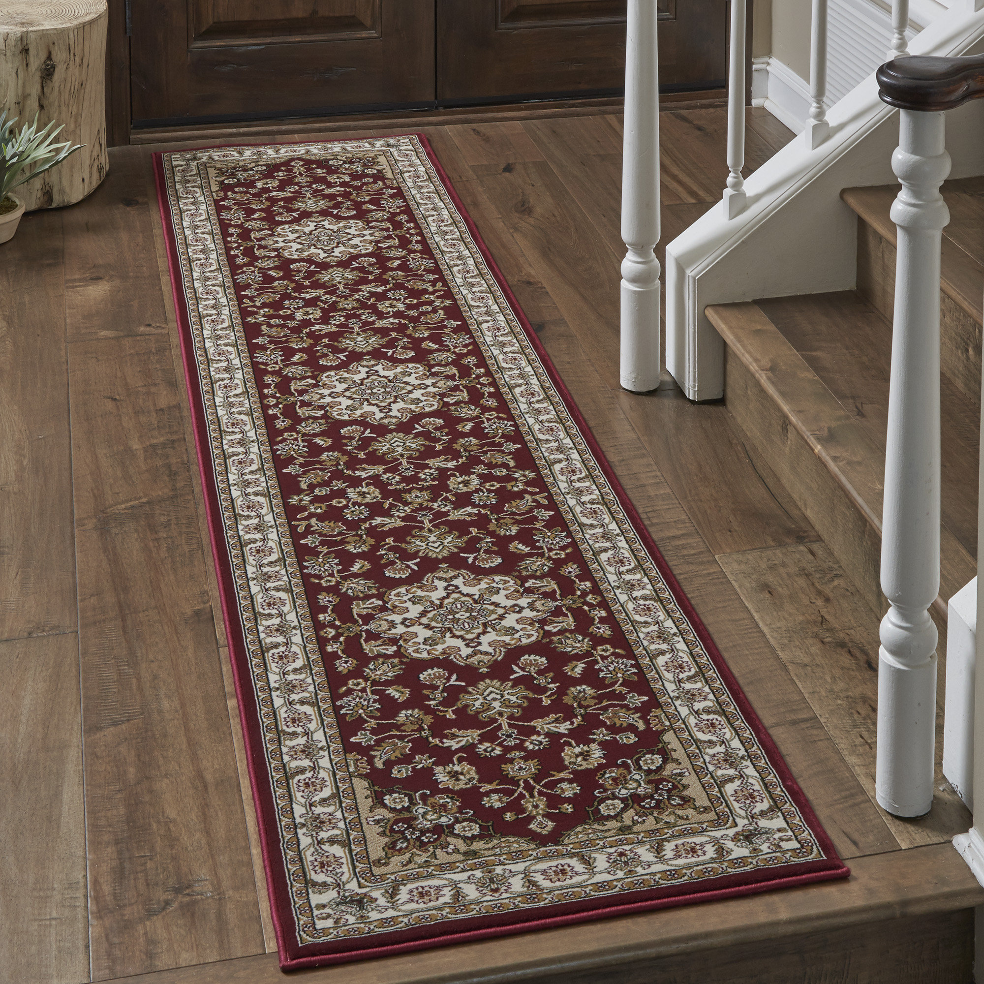 Charlton Home® Giscard Chilton Traditional Oriental Red/Ivory/Gold ...