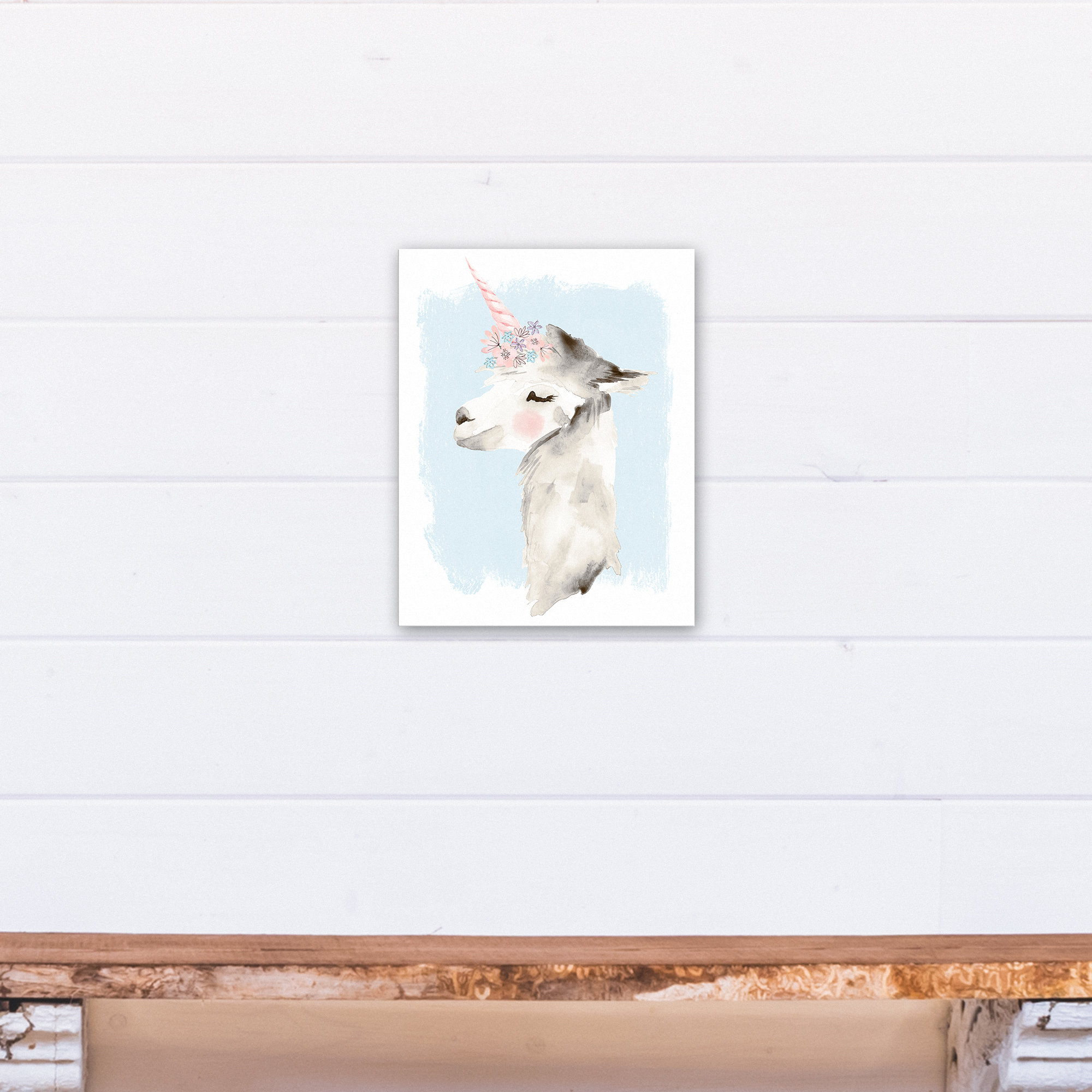 Isabelle & Max™ Bowles Unicorn Llama Canvas Art | Wayfair