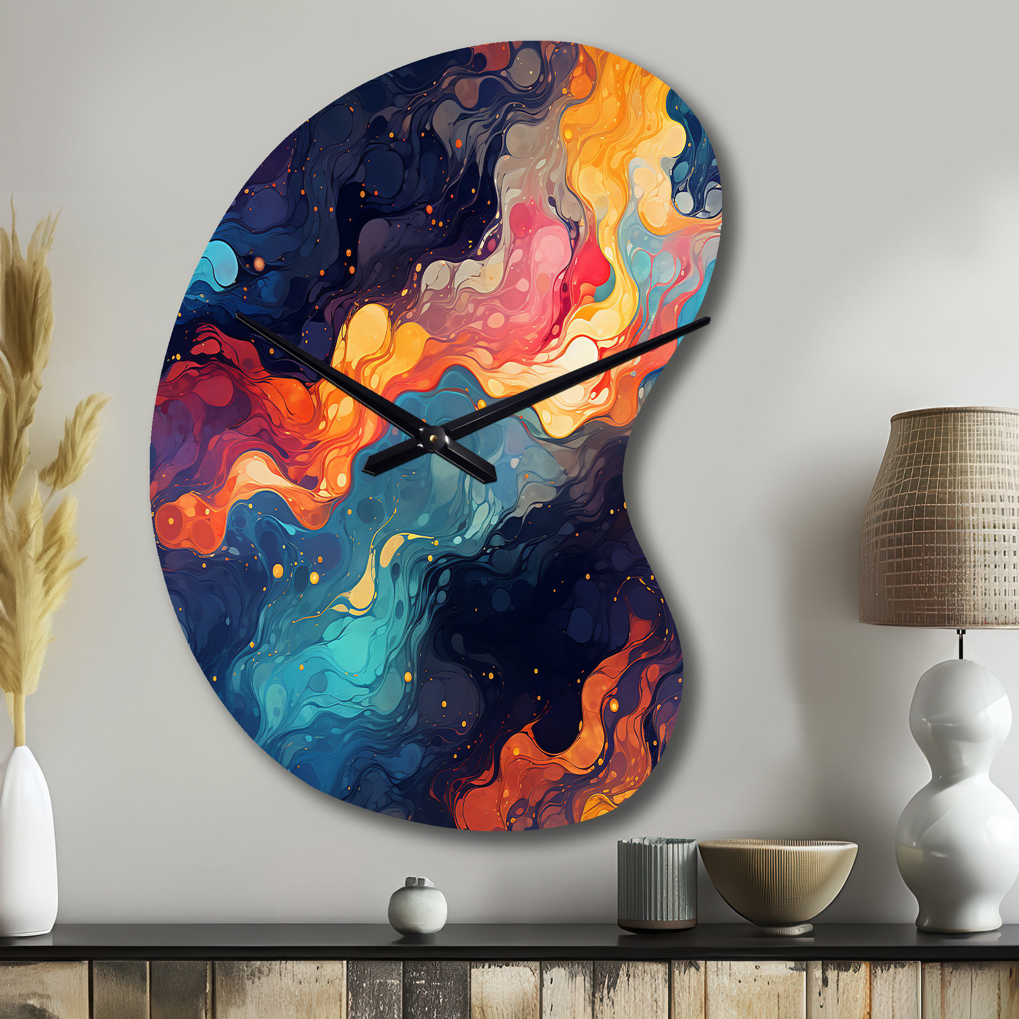 Design Art Cosmic Illusion Moody Patterns - Abstract Asymmetrical Metal ...
