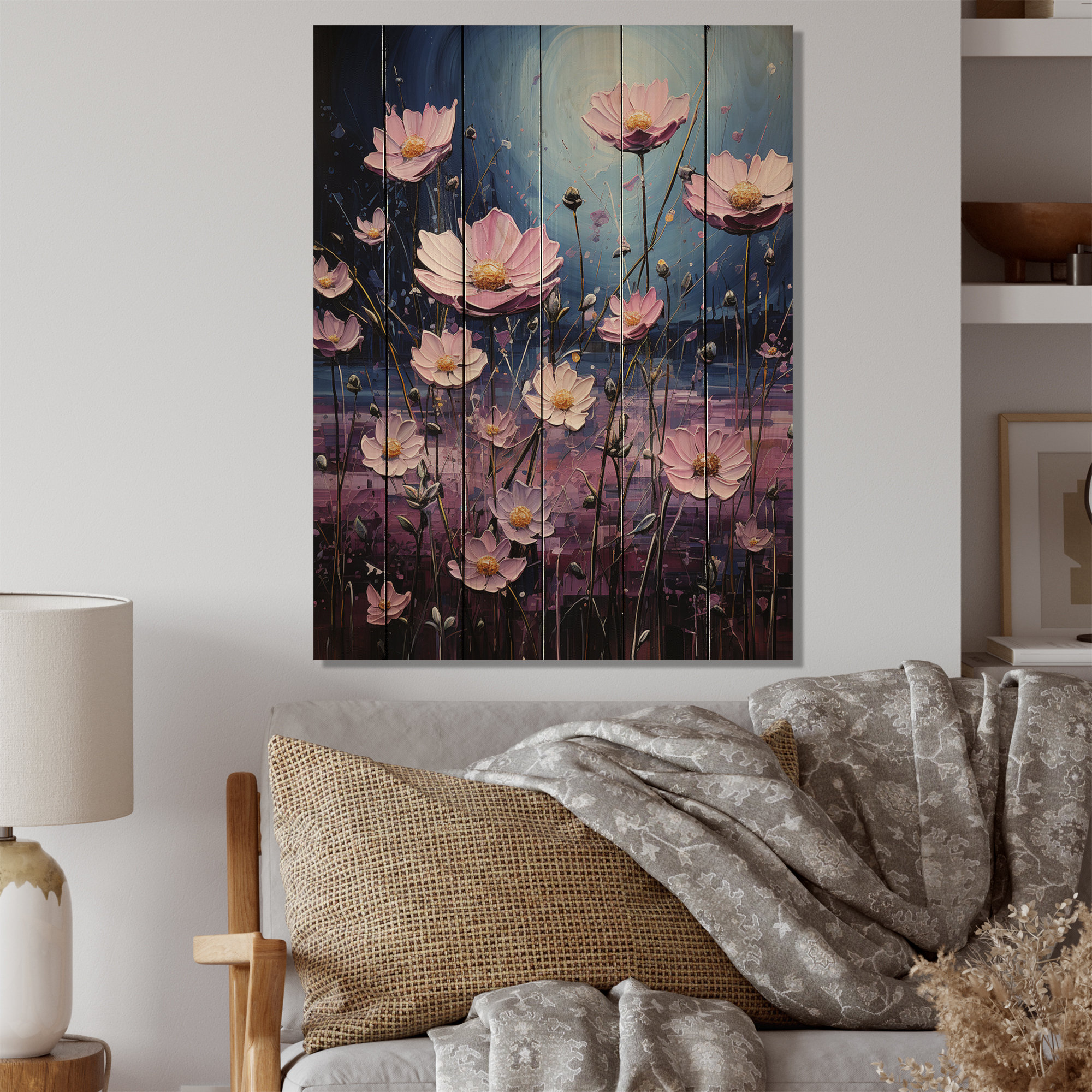 Red Barrel Studio® Lesterny Zinnias Violet Serenade III On Wood Print ...