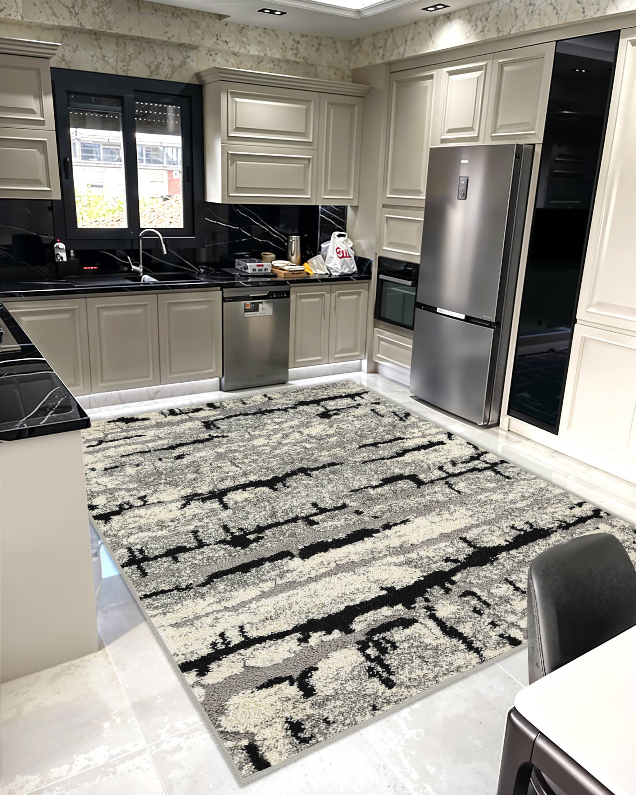 Wrought Studio™ Modern Shaggy Rug Abstract Geometric Rug Indoor For ...