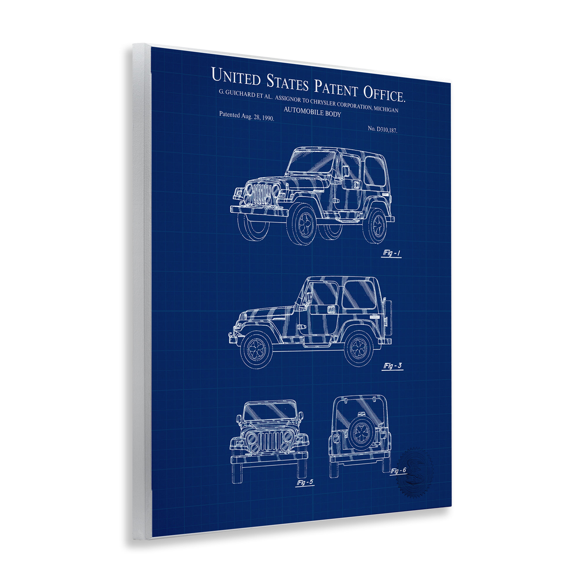 17 Stories Automobile Body Blueprint Wall Plaque Art by Karl Hronek ...