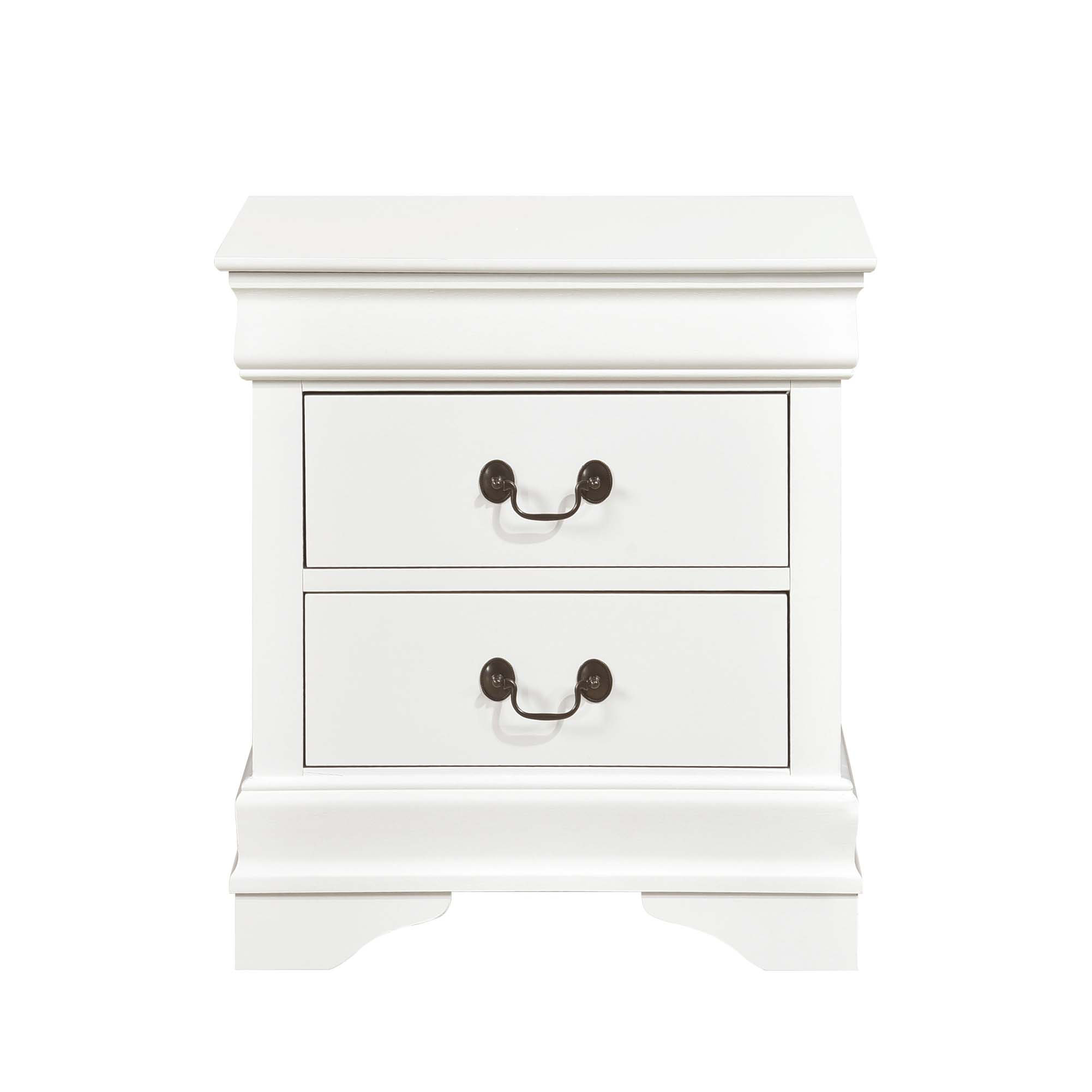 World Menagerie Traditional Design Nightstand 1Pc Antique Drop Handles ...