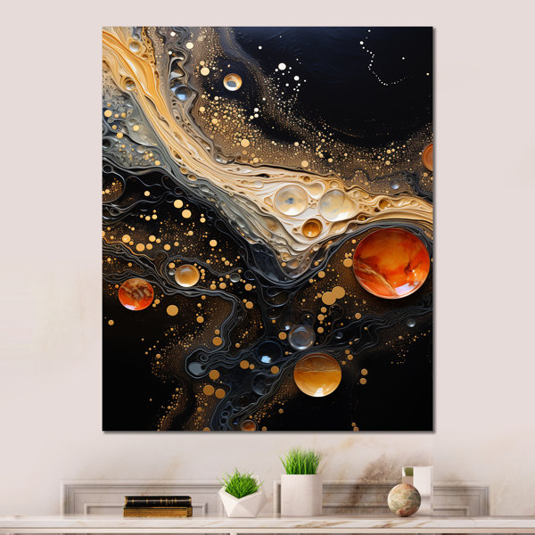 Wrought Studio " Abstract Coffee Nitro Nebula " | Wayfair