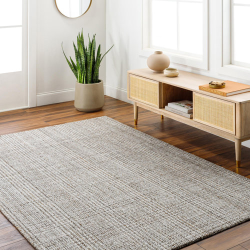 Gadi Hand Loomed Recycled P.E.T. Taupe/Light Brown Rug | Birch Lane