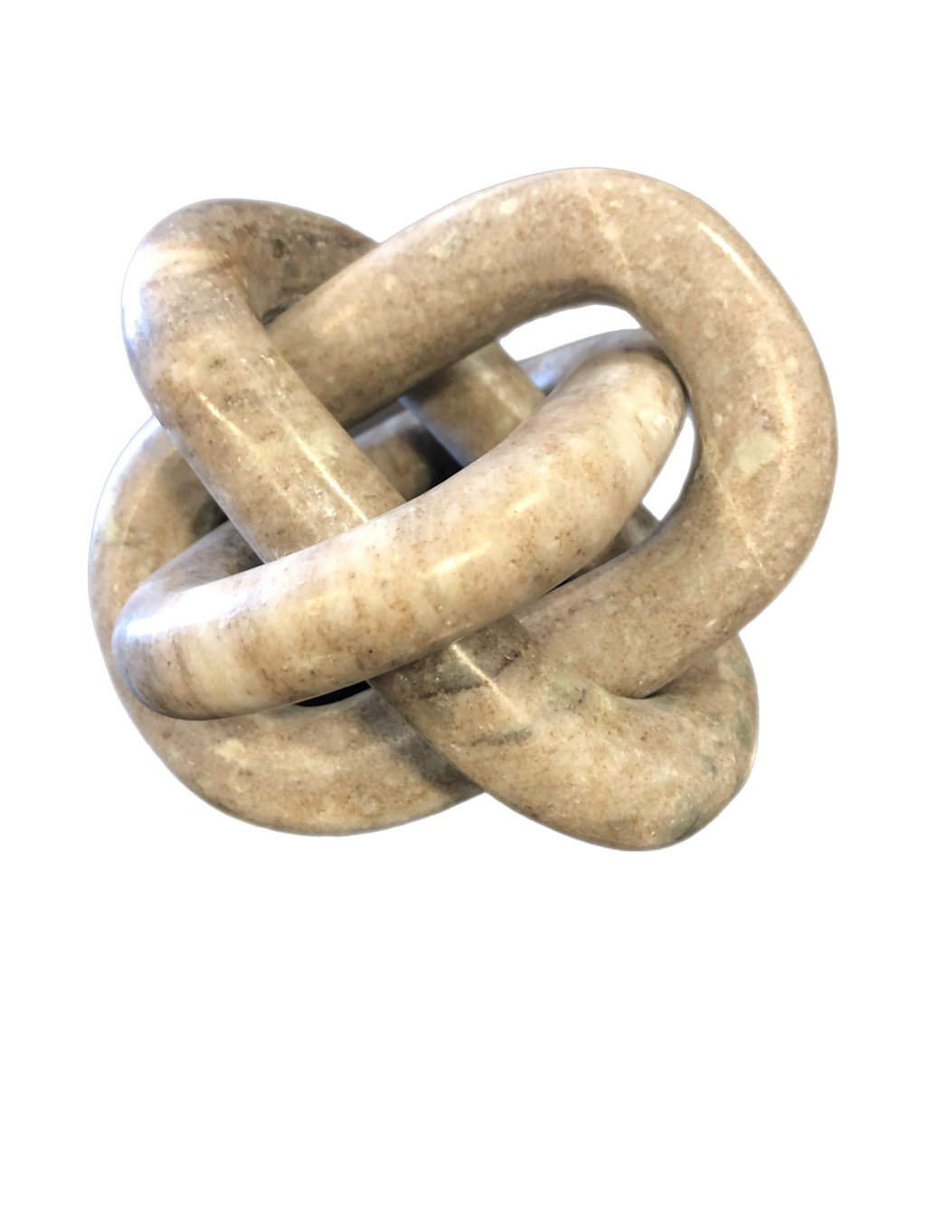 Latitude Run® Cream Marble Chain Sculpture | Wayfair