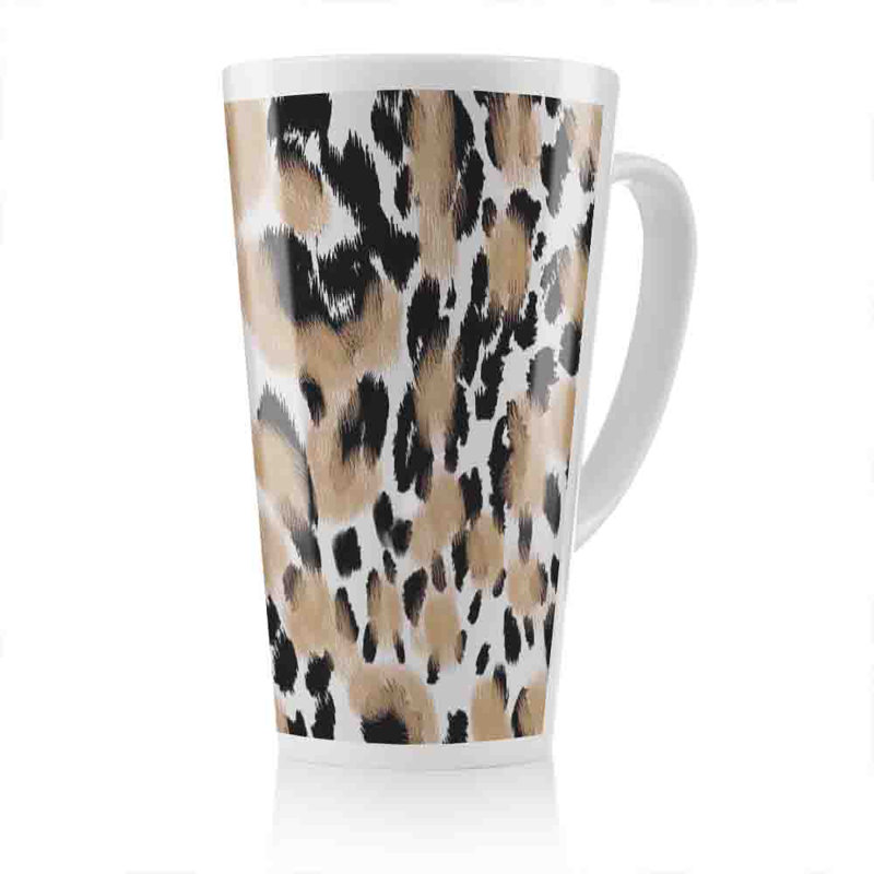 East Urban Home Leopard Spots Print Latte Mug | Wayfair.co.uk