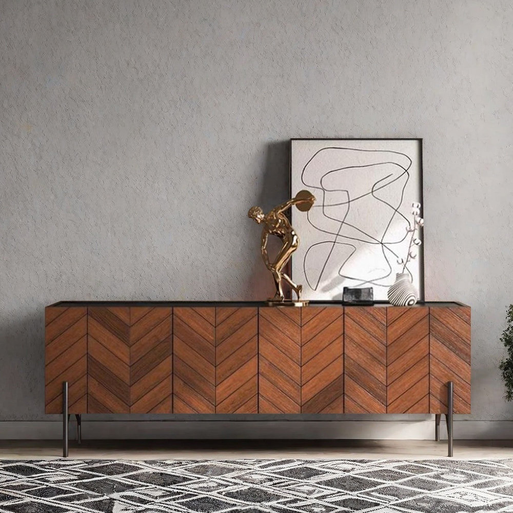 George Oliver Retro minimalist niche design TV cabinet - Wayfair Canada