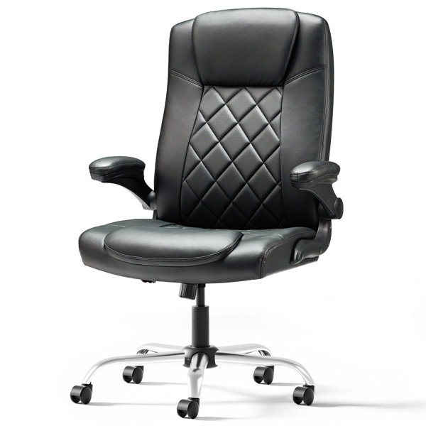 Hokku Designs Rennane Leather Executive Office Chair with Arm & Rocking ...