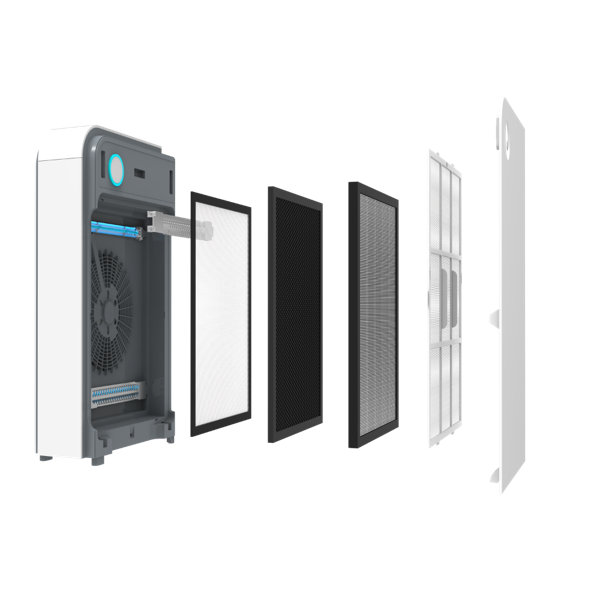 JMC Furniture Spartan Freestanding Air Purifier with 6 Stage HEPA ...