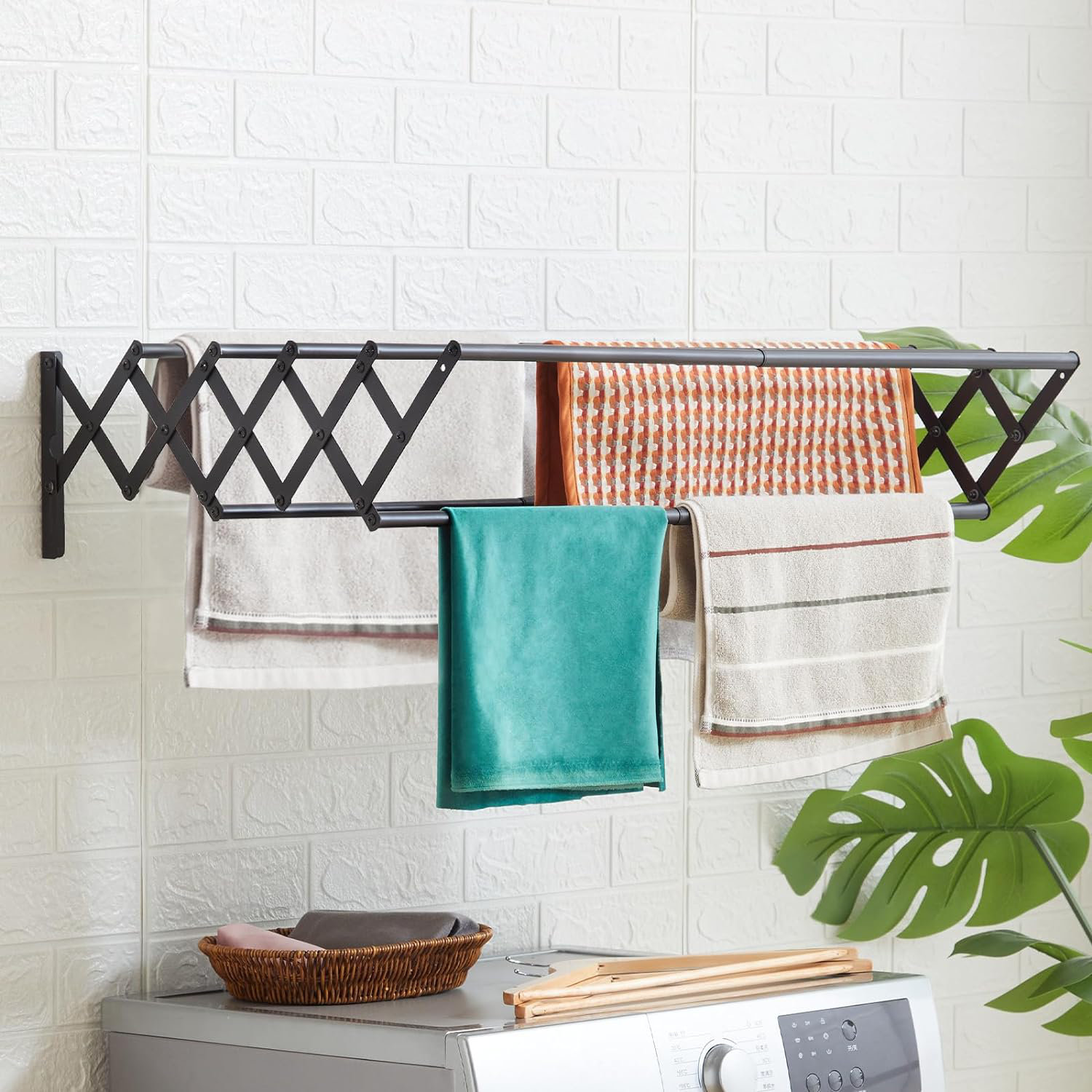Rebrilliant Metal Foldable Wall-Mounted Drying Rack | Wayfair