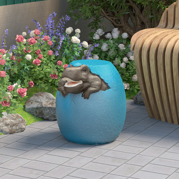 Trinx Stone Outdoor Side Table | Wayfair