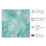 Mercer41 Abstract Cyan Gold Abstract Geode Crystal Dream Modern ...