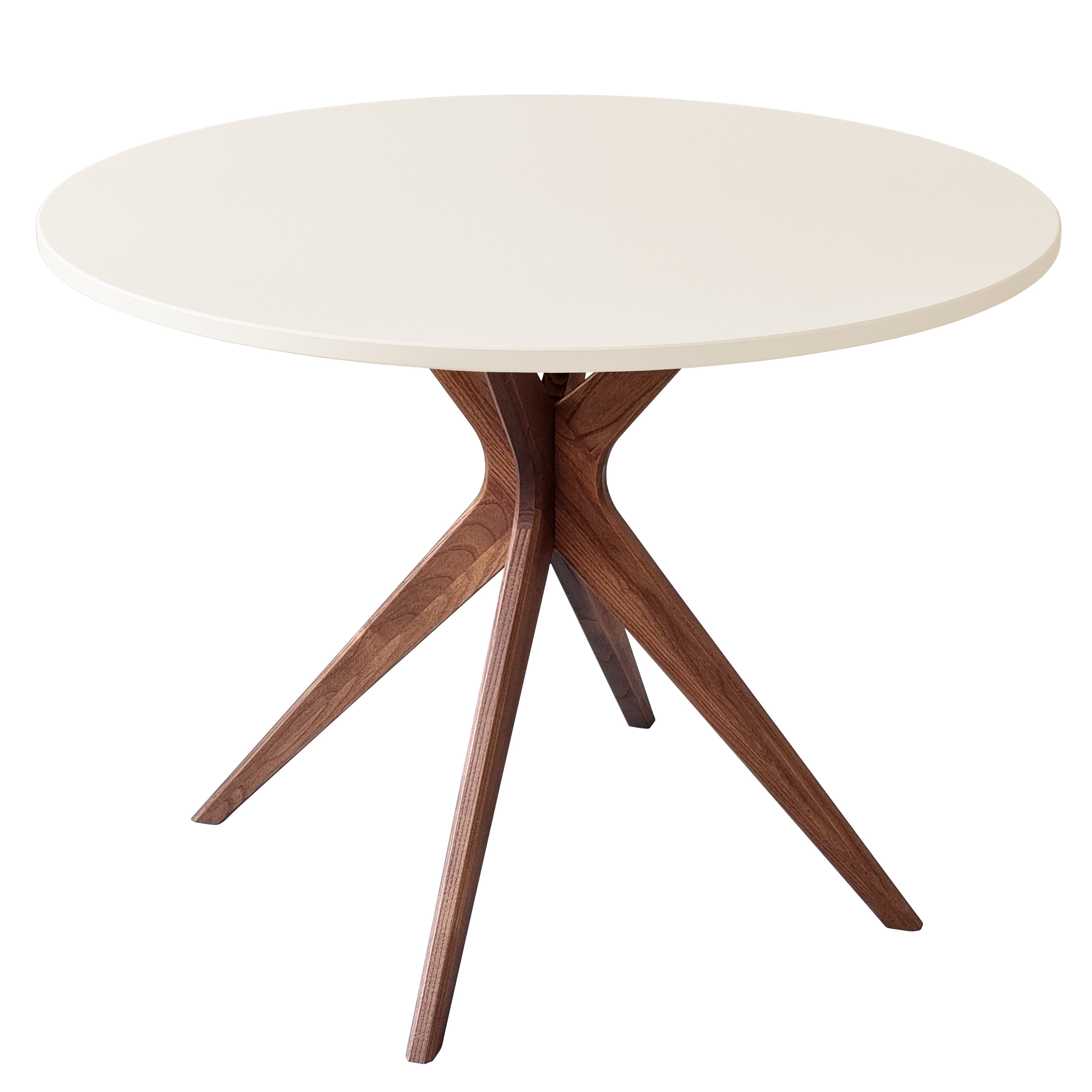 Fjørde & Co Round Dining Table Jubi Bold Solid Wood Base | Wayfair.co.uk