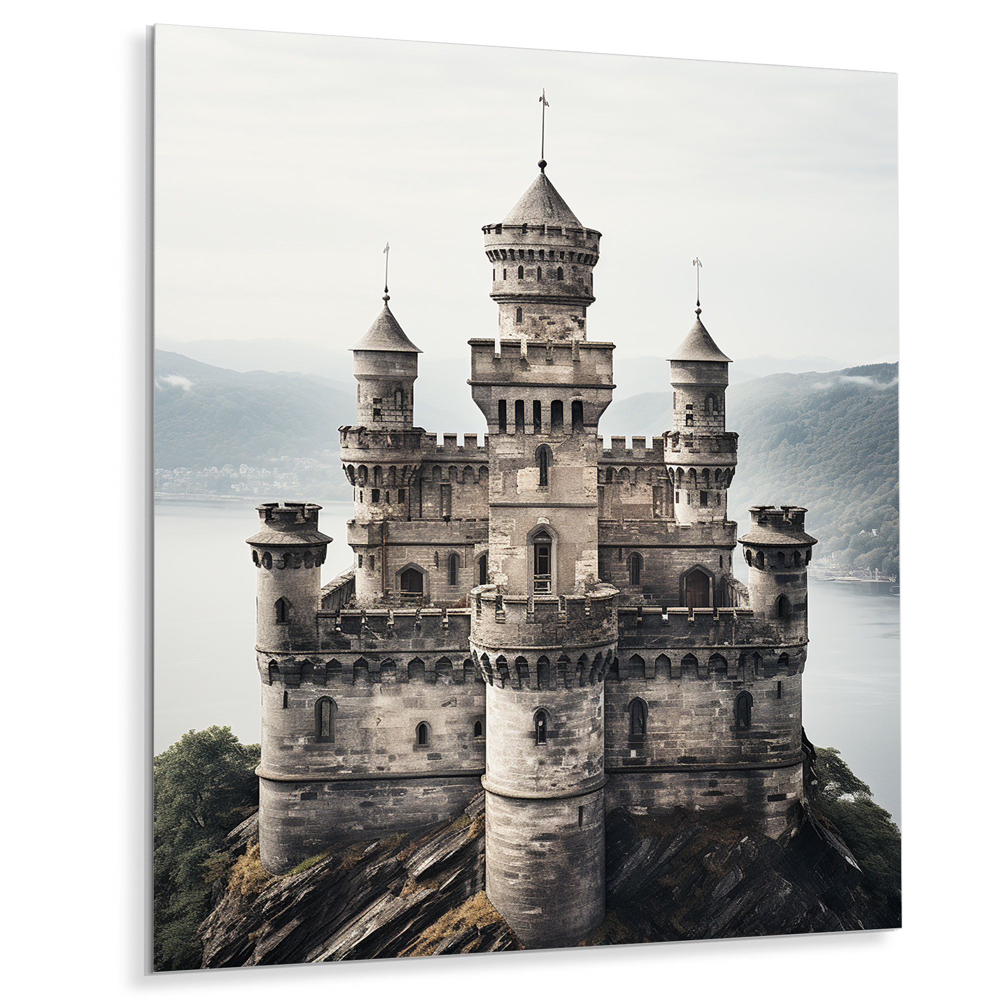 Ebern Designs Castles Minimalist Majesty IV - Cityscapes Metal Wall ...