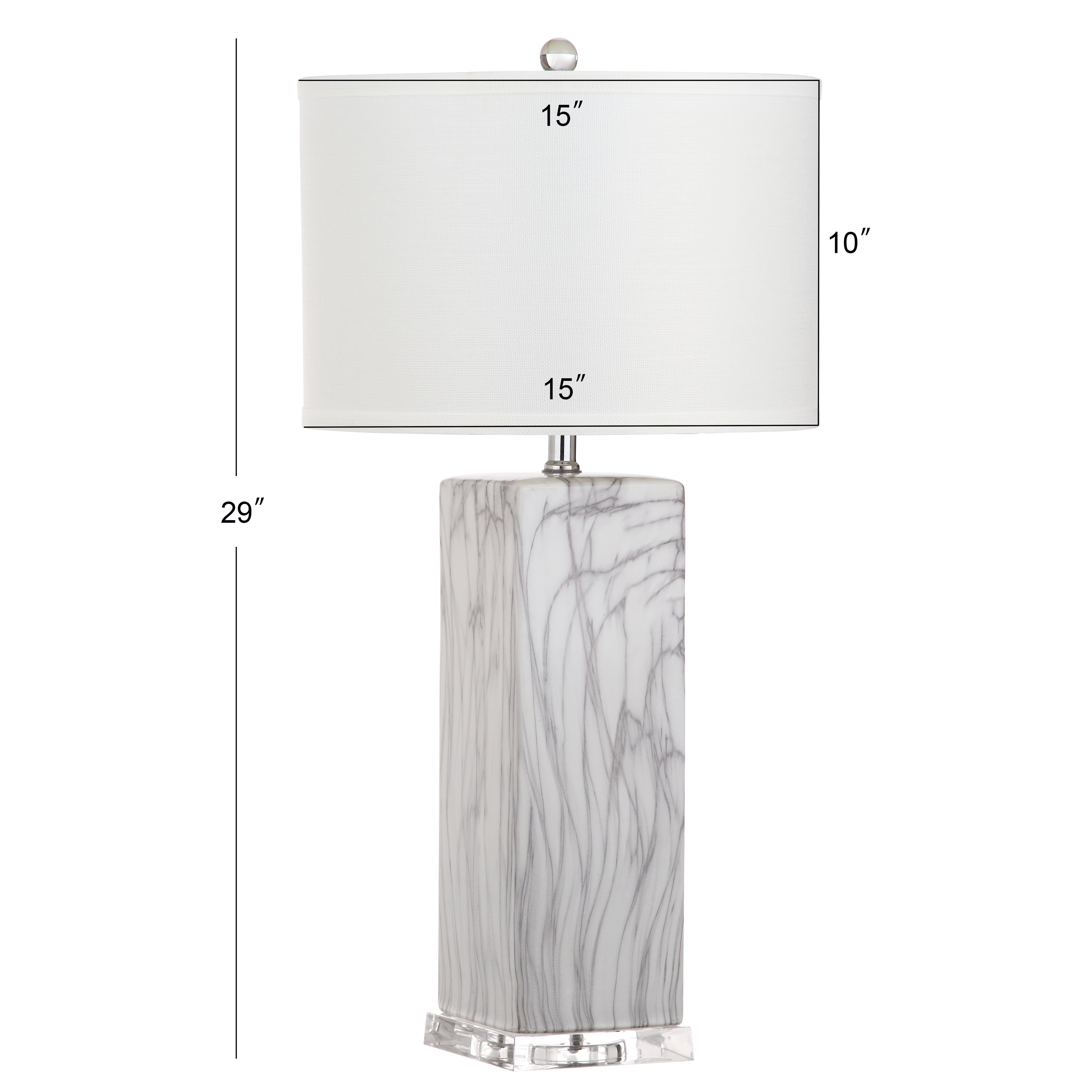 Mercer41 Chaeden 30" Black/White Marble Table Lamp Set & Reviews | Wayfair