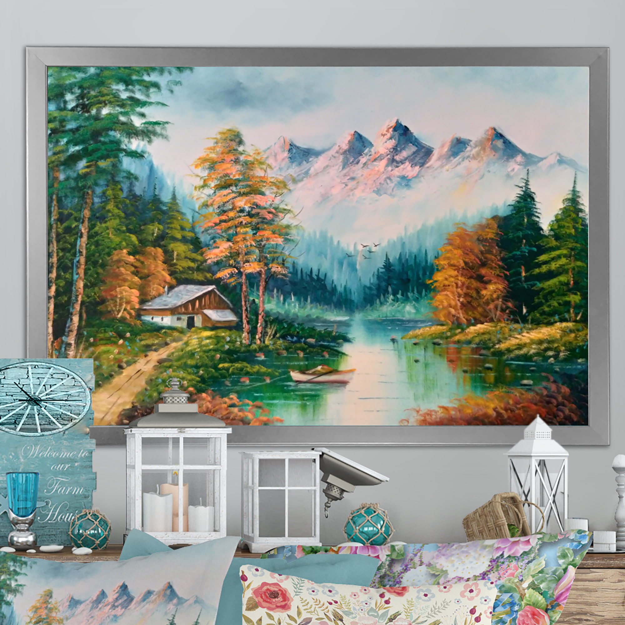 Millwood Pines Beautiful Cottage On River During Autumn Season - on ...