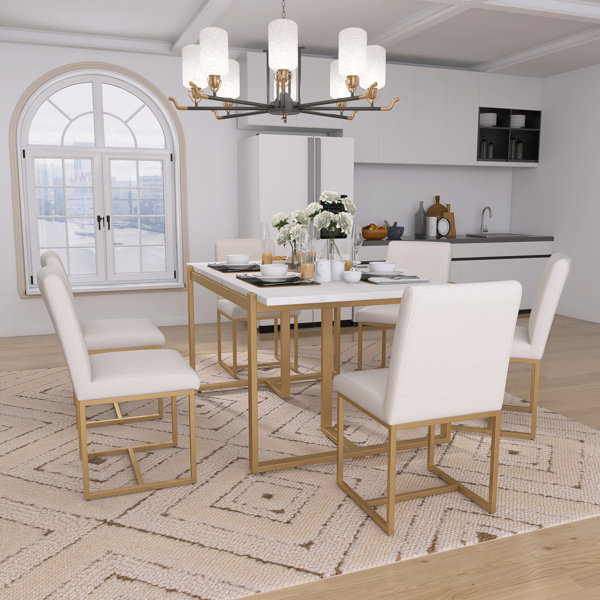 Mercer41 Modern 7-Piece Dining Table Set | Wayfair