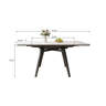 Corrigan Studio Sintered Stone Solid Wood Ash black and white Dining ...