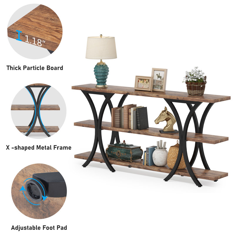Red Barrel Studio® 70.8 Inch Narrow Console Table, Long Sofa Table ...