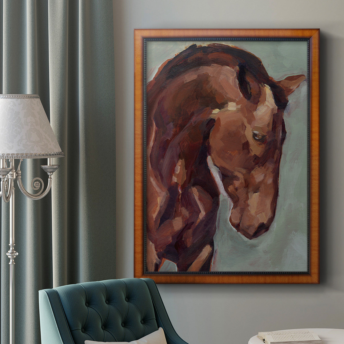 Rosalind Wheeler Paint By Number Horse II Premium Framed Canvas- Ready ...