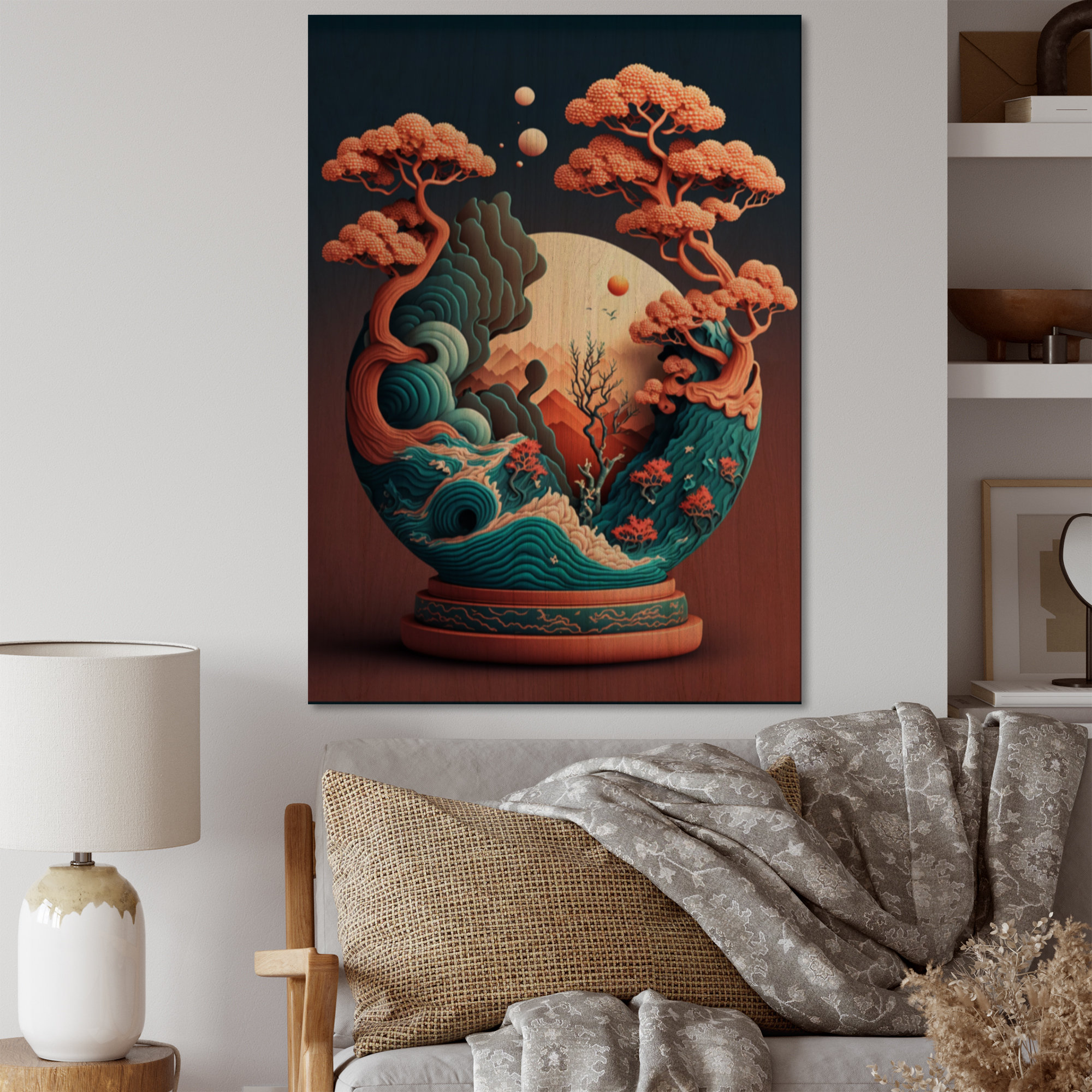 Millwood Pines Terra Cotta Bonzai Mountains III Terra Cotta Bonzai ...