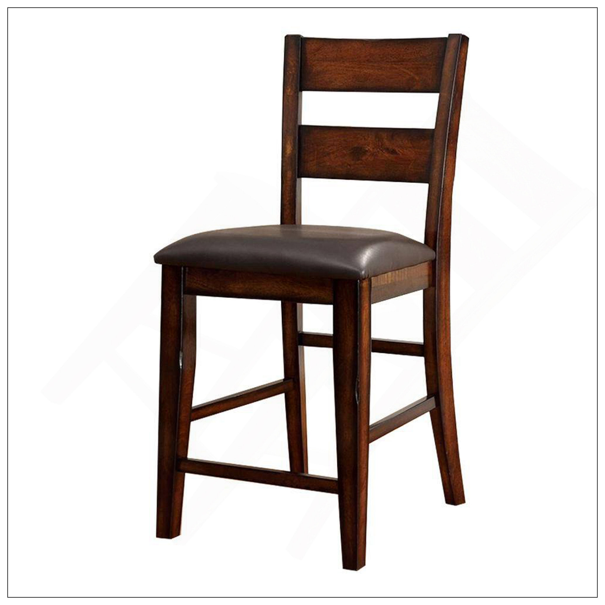 Wildon Home® Dark Cherry Set Of 2 Counter Height Dining Chairs With ...